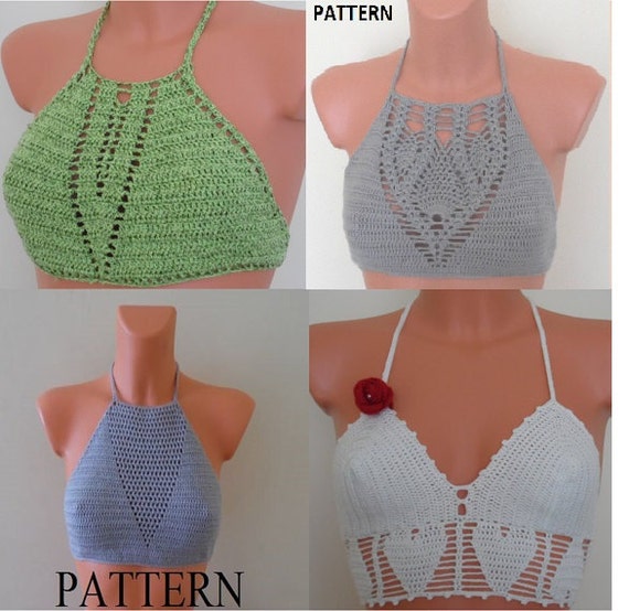 Crochet HalterTop Pattern Crochet Bikini Top Pattern