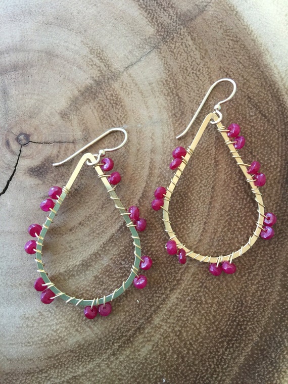 Items similar to Ruby Earrings, ruby, rubies, ruby jewelry on Etsy