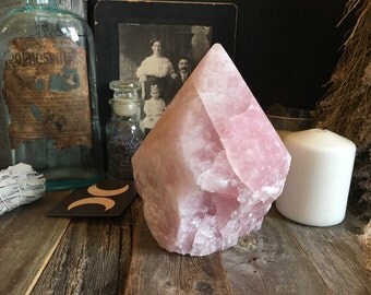 Rose quartz crystal | Etsy
