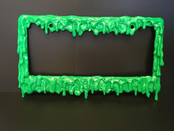 Items similar to Slime Time (Glow In The Dark License Plate Frame) on Etsy