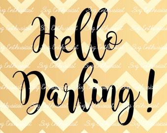 Hello darling svg | Etsy