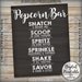 Popcorn Bar Sign Popcorn Toppings Popcorn Bar Directions