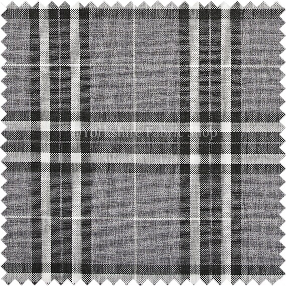 Scottish Theme Tartan Plaid Pattern Chenille Light Grey