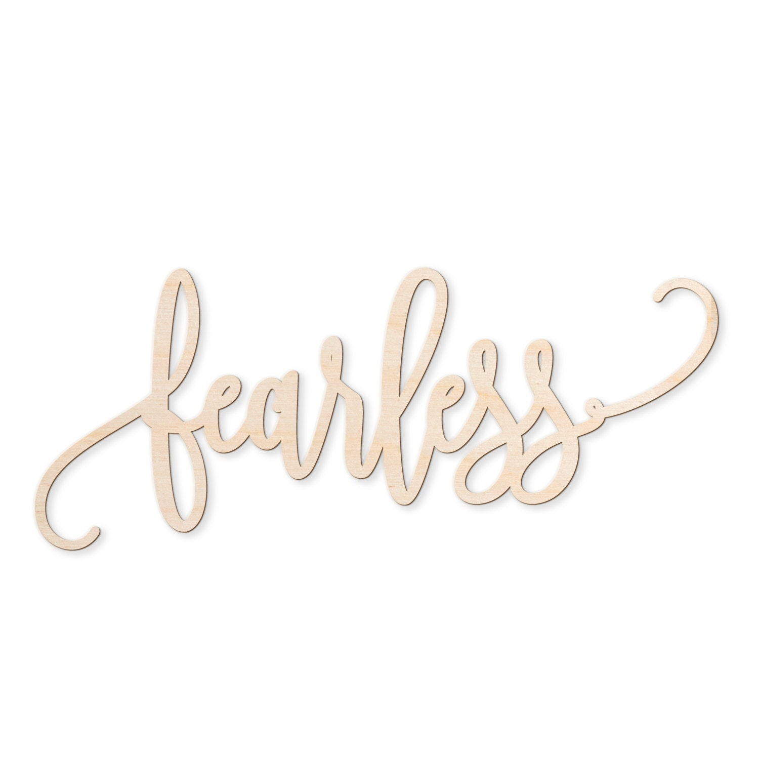 Fearless Script Wood Sign Wood Sign Art Wooden by Woodums on Etsy