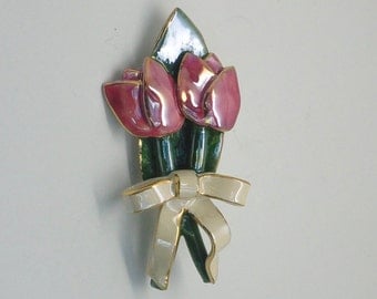 Items similar to Vintage inspired tulip brooch on Etsy