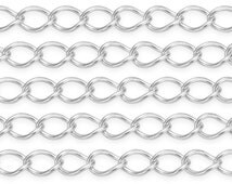 Unique silver curb chain related items | Etsy