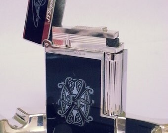 DUNHILL ROLLAGAS LIGHTER Gold Plated Black by STUNNINGCOLLECTIBLES