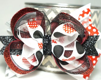 Texas tech hair bow | Etsy