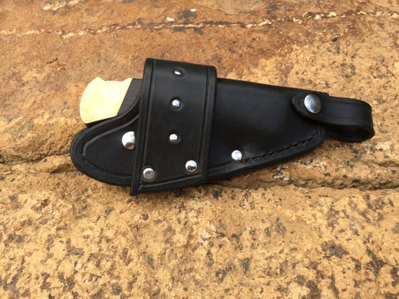 Buck 110 Quick Draw Knife Sheath Black with nickel plated