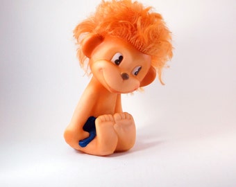 Monkey rubber toy | Etsy