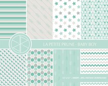 Artículos únicos para papel digital azul | Etsy