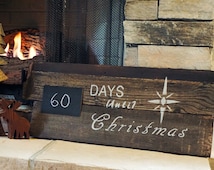 Popular items for rustic holiday sign on Etsy