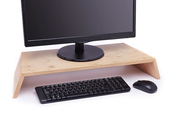 Wooden monitor stand Oak