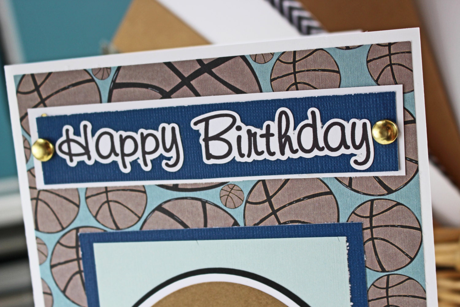 Personalized, Basketball, Birthday, Hand, Made, Crafted, Card, Boys ...