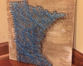 Items similar to MADE TO ORDER- Oregon String Art- Green and Yellow ...