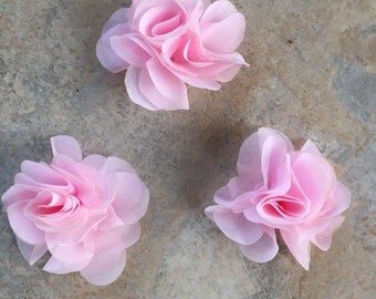 Items similar to Light Pink Shabby Chic Chiffon Flower on Light Pink ...