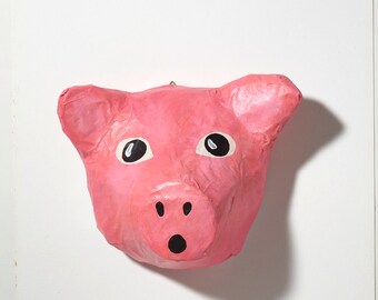Paper mache pig | Etsy