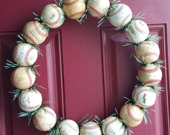 Unique baseball wreath related items | Etsy