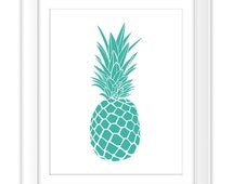 Popular items for turquoise pineapple on Etsy