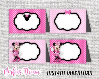 Minnie mouse food label | Etsy