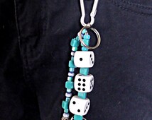 Unique dice keychain related items | Etsy