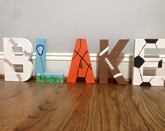 Hockey letters | Etsy