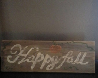 Happy fall sign | Etsy