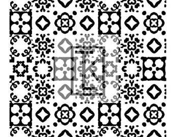 Ceramic tile stencil | Etsy