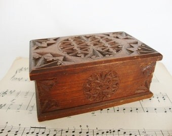 Hand carved wood box | Etsy