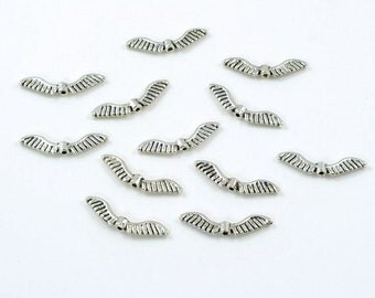 Pewter Round Oval Bead Frames Silver Plated by baubleshoppebeads