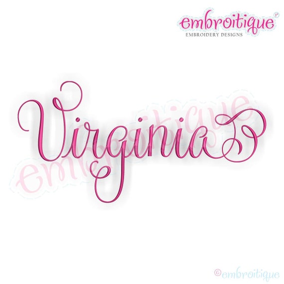 Virginia Calligraphy Fancy Script 3 Instant Download