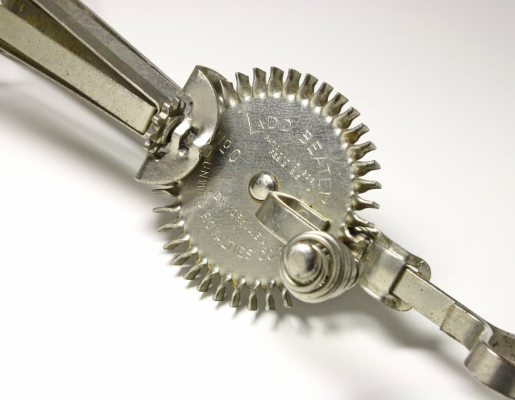 Antique Metal Egg Beater LADD Beater circa by BewitchingVintage