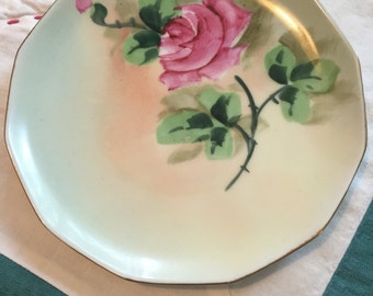 Items similar to Romantic White Rose Plate on Etsy