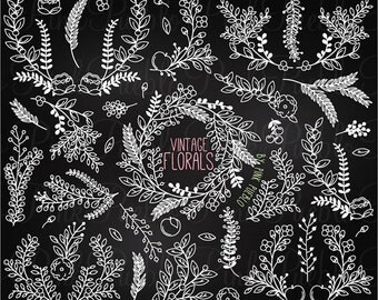 HALLOWEEN SALE Chalkboard Laurel Clip Art Clipart by PinkPueblo