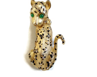 Leopard brooch pin | Etsy