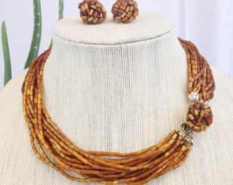 Japan bead necklace | Etsy