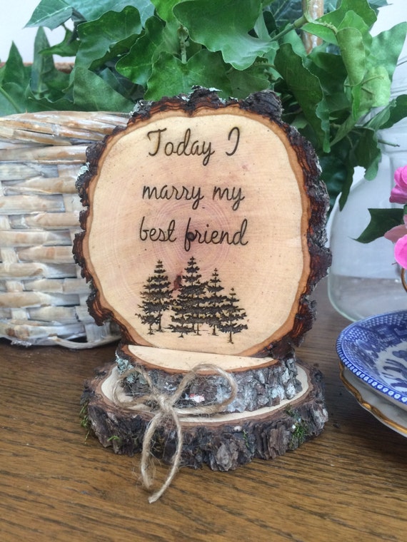 Cake Topper Rustic Wood Wedding Cake Topper by SweetHomeWoods