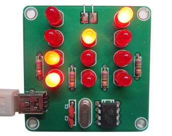 Binary Clock Kit with Red Lights