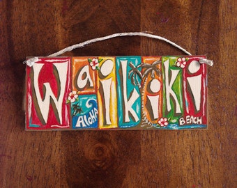 Haleiwa Sign Hawaiian Sign Tropical Beach Decor