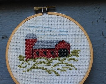 Farm cross stitch | Etsy