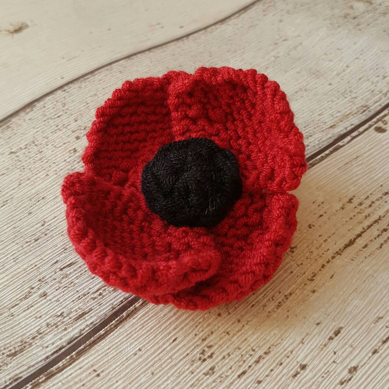 Red Poppy brooch red flower pin Remembrance day Veterans