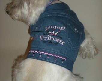 Denim dog jacket | Etsy