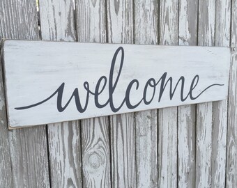 Wood welcome sign | Etsy
