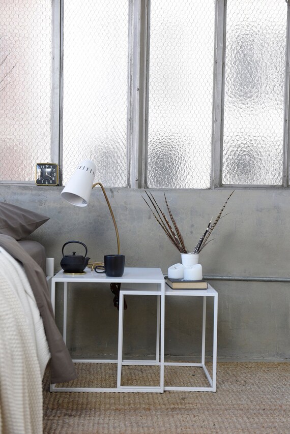 Nesting Tables Modern Side Table White Nesting Tables