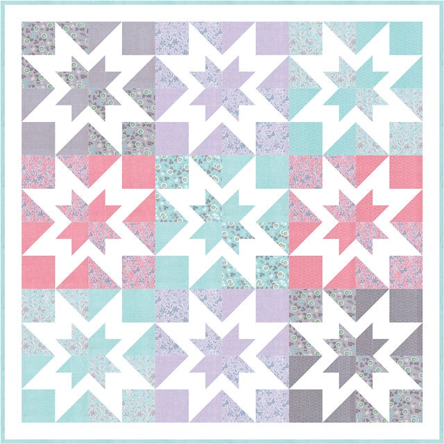 Quilt Pattern PDF Modern Stars Quilt Pattern by Pinwheel