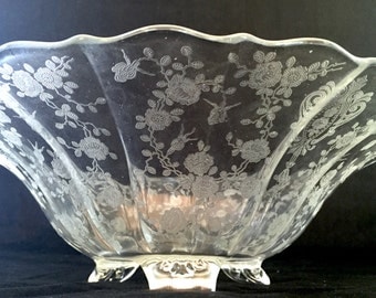Cambridge glass bowl | Etsy