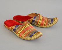 Unique curly toe slippers related items | Etsy