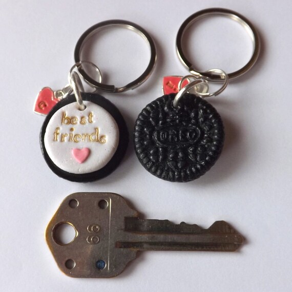 Personalized Oreo Keychains Best Friend Keychains BFF Gift