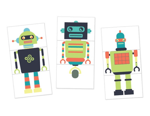 Robot Printables Robot Party PRINTABLE Robot Game Robot