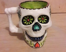 Unique skull tea cup related items | Etsy